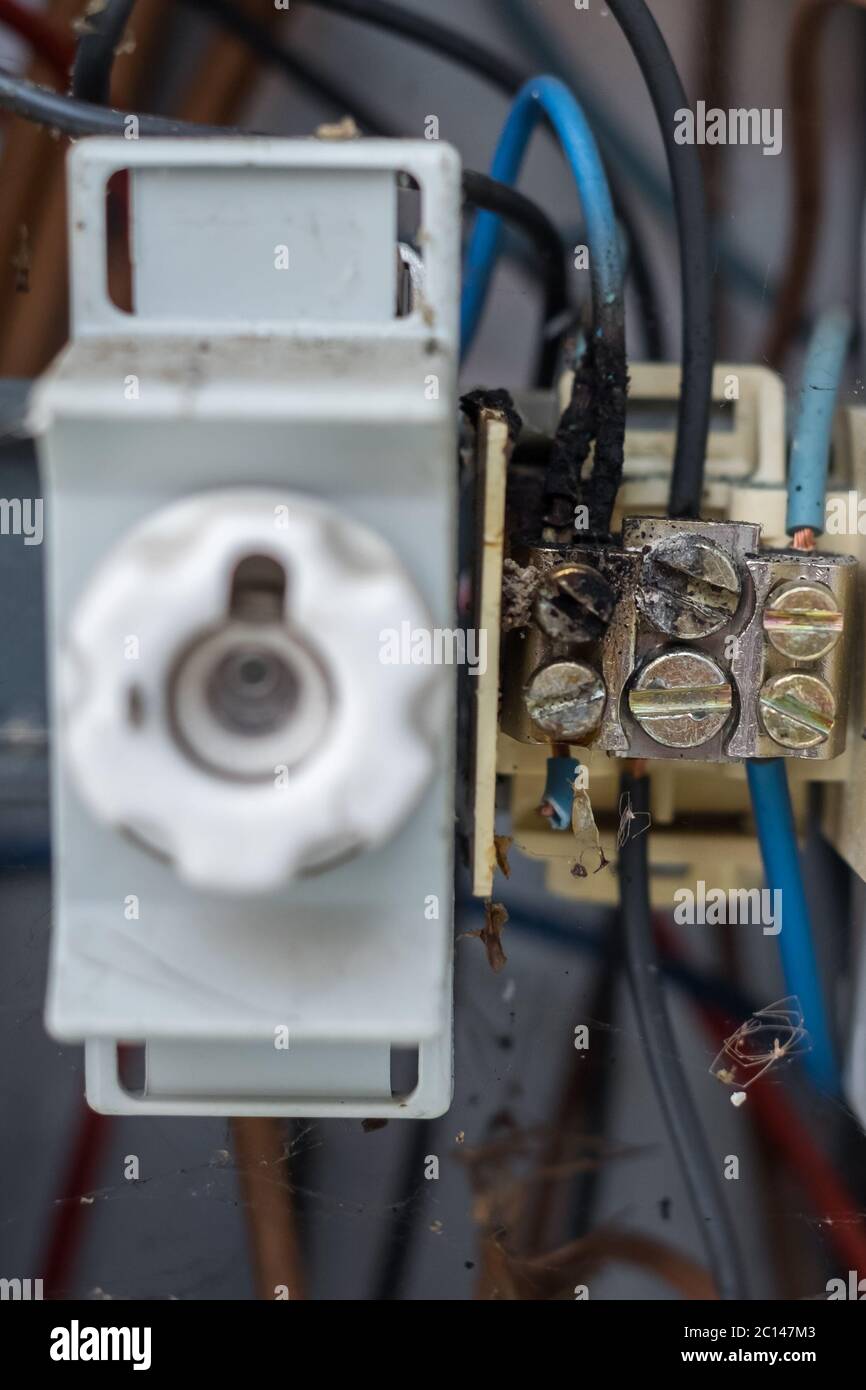 Electrical system Clamping connection Stock Photo - Alamy