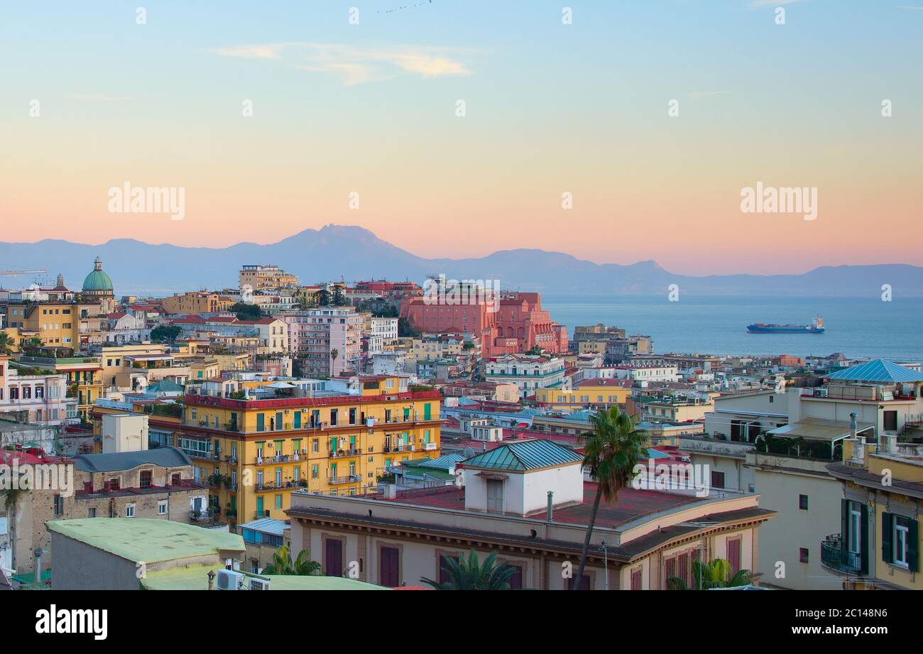Naples italy top view skyline hi-res stock photography and images - Alamy