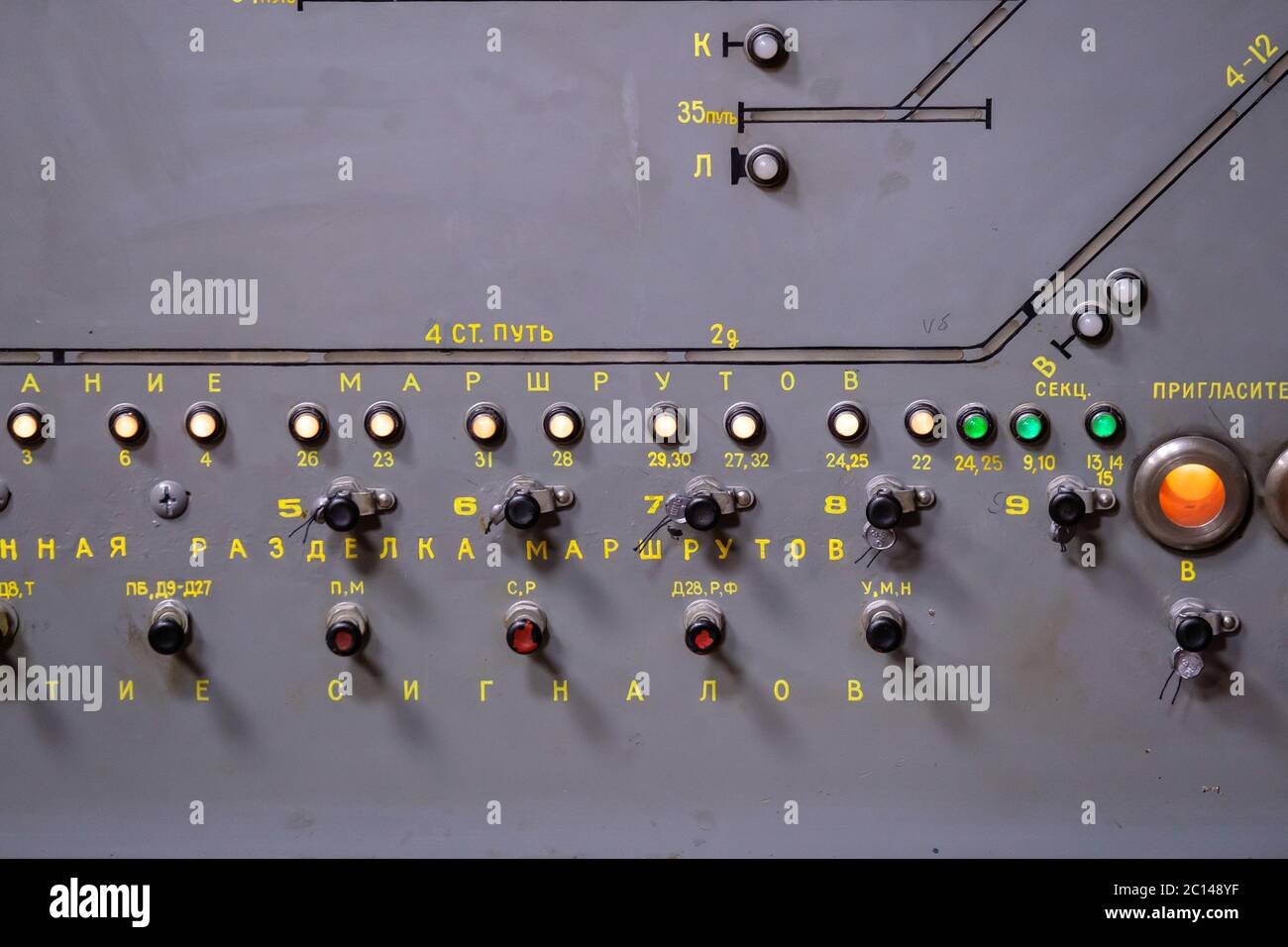 Control panel on underground station Stock Photo - Alamy