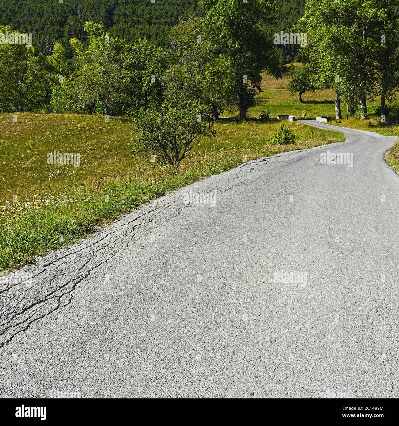 Road in French Alps Stock Photo - Alamy