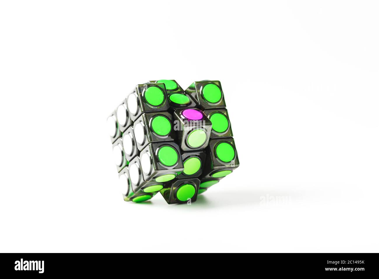 Krasnodar, Russia-June 10, 2020: Rubik's Cube puzzle With round ...