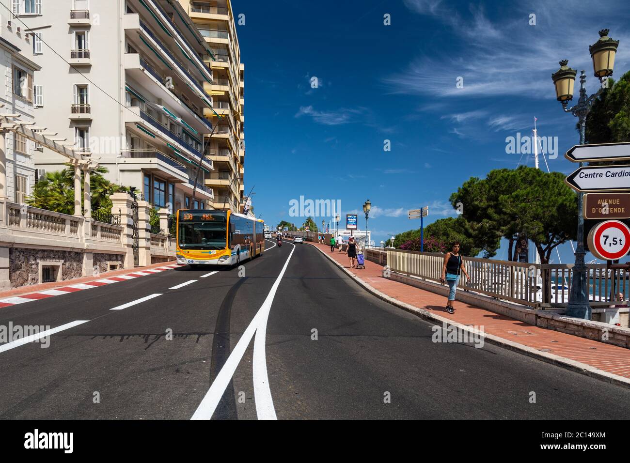 Monte Carlo, Monaco - June 13, 2019 : Monte Carlo street curve with ...