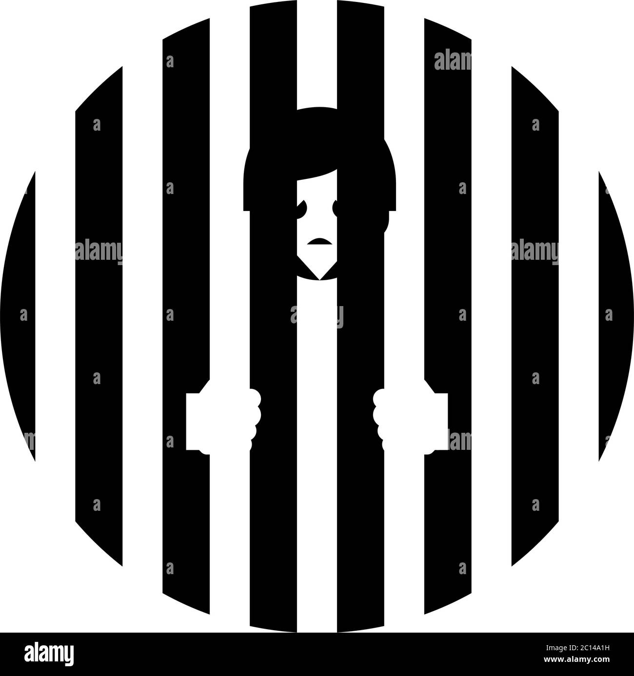 Jail icon in trendy flat style for logo design for your web site design ...