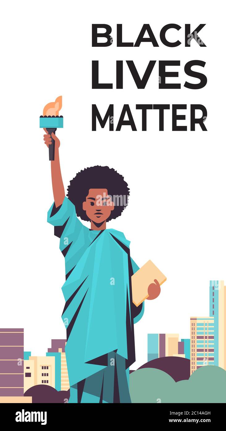 black lives matter african american liberty statue awareness campaign ...