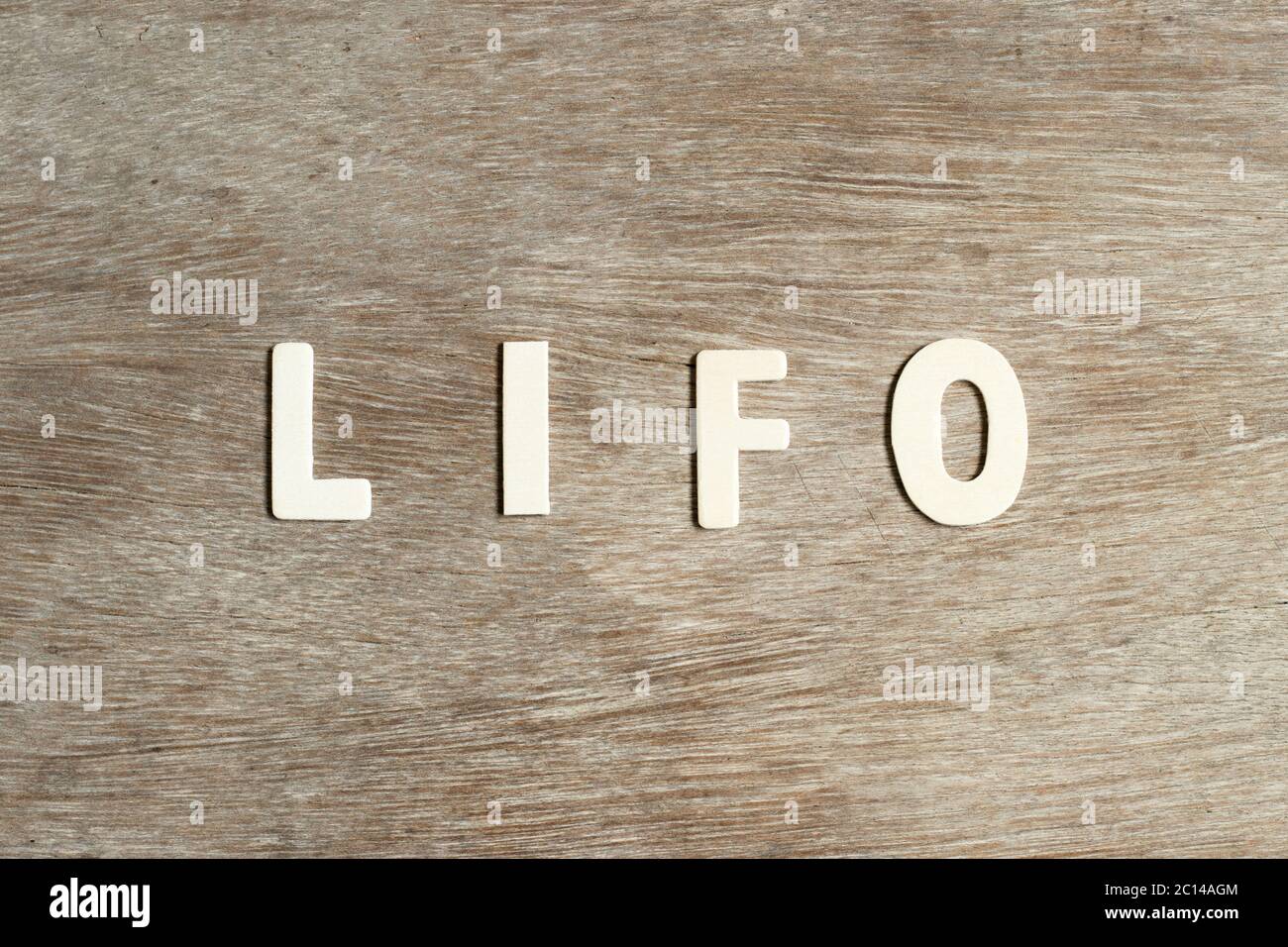 Alphabet letter in word LIFO (abbreviation of last in first out) on ...