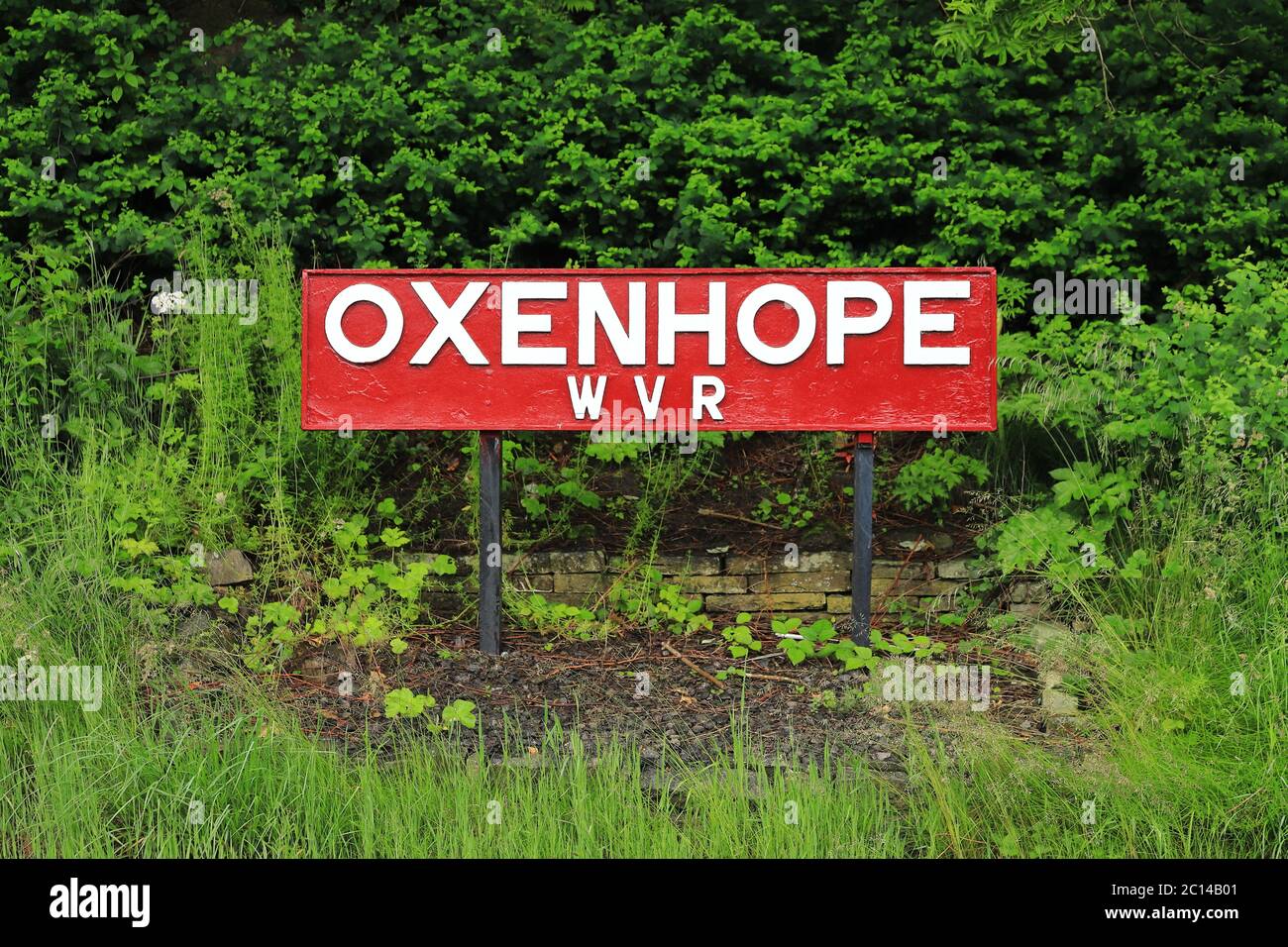 A destination sign for Oxenhope Station on the Keighley and Worth ...