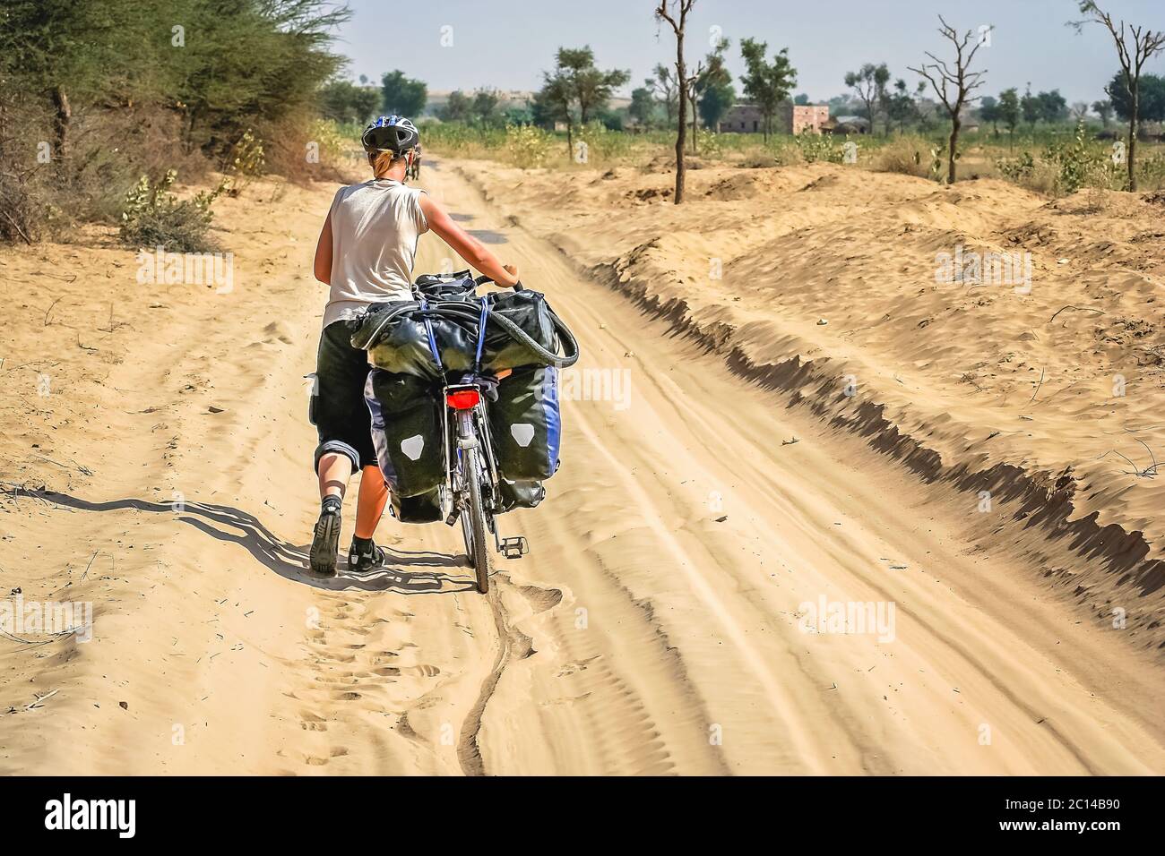 Cycle touring in India Stock Photo - Alamy