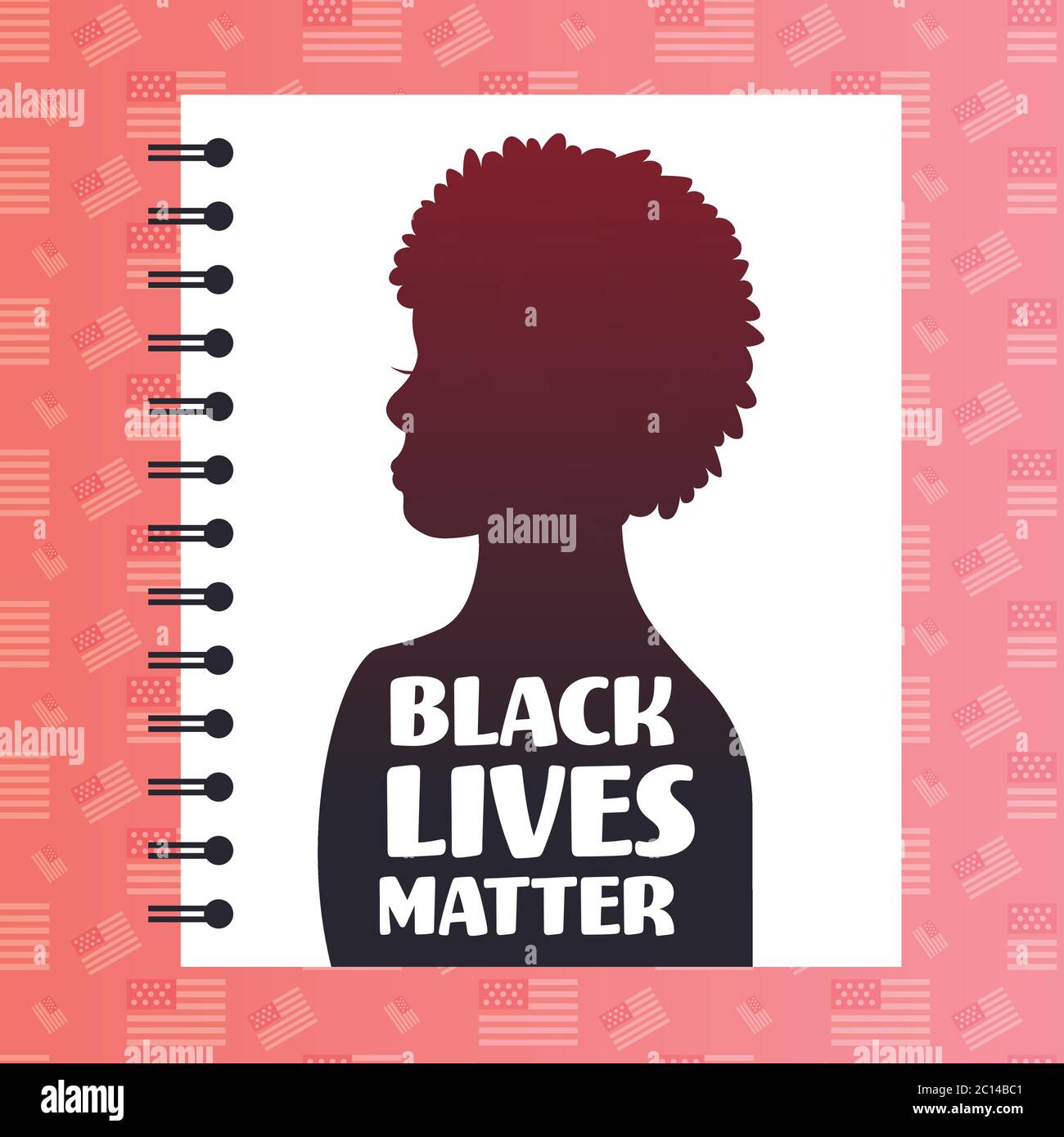 silhouette of woman against racial discrimination black lives matter ...