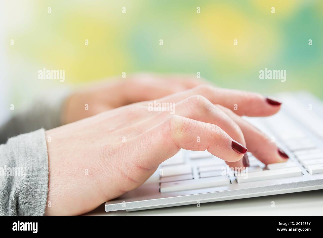 Corporate woman typing hi-res stock photography and images - Alamy