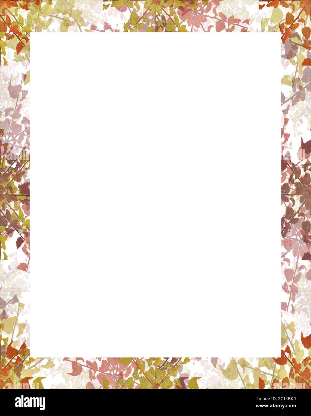 White Frame with Decorated Borders Stock Photo - Alamy