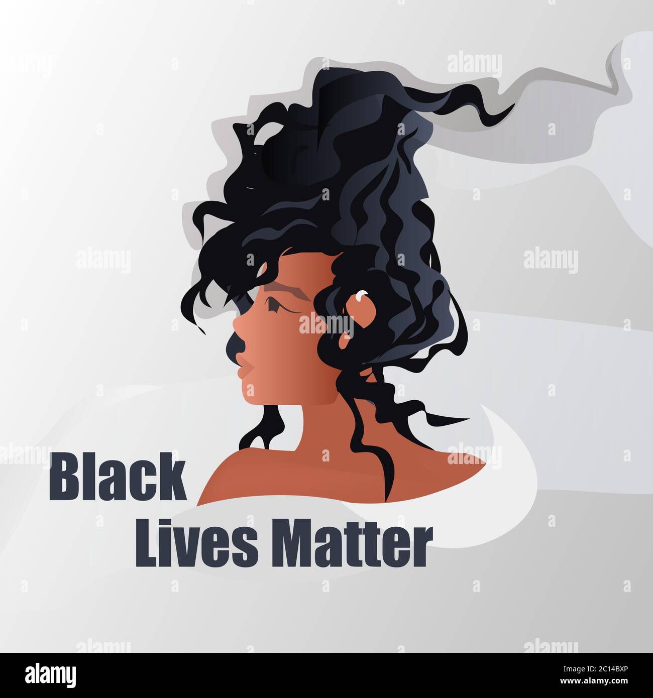 african american woman against racial discrimination black lives matter ...