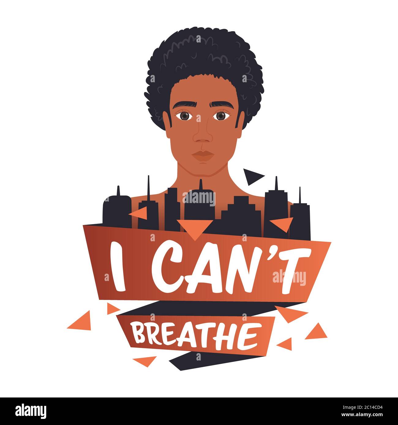 african american man against racial discrimination i cant breathe black ...