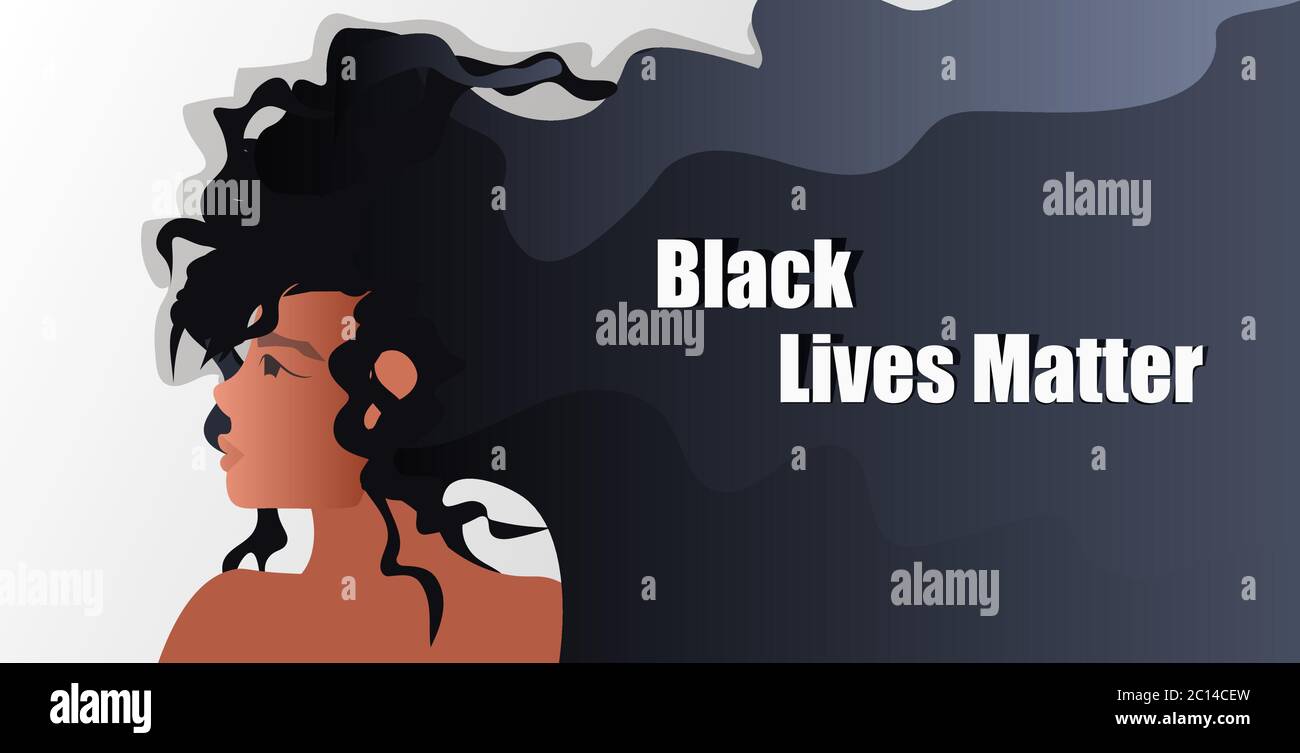 african american woman against racial discrimination black lives matter ...