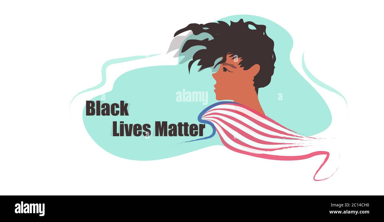 african american man with flag against racial discrimination black ...