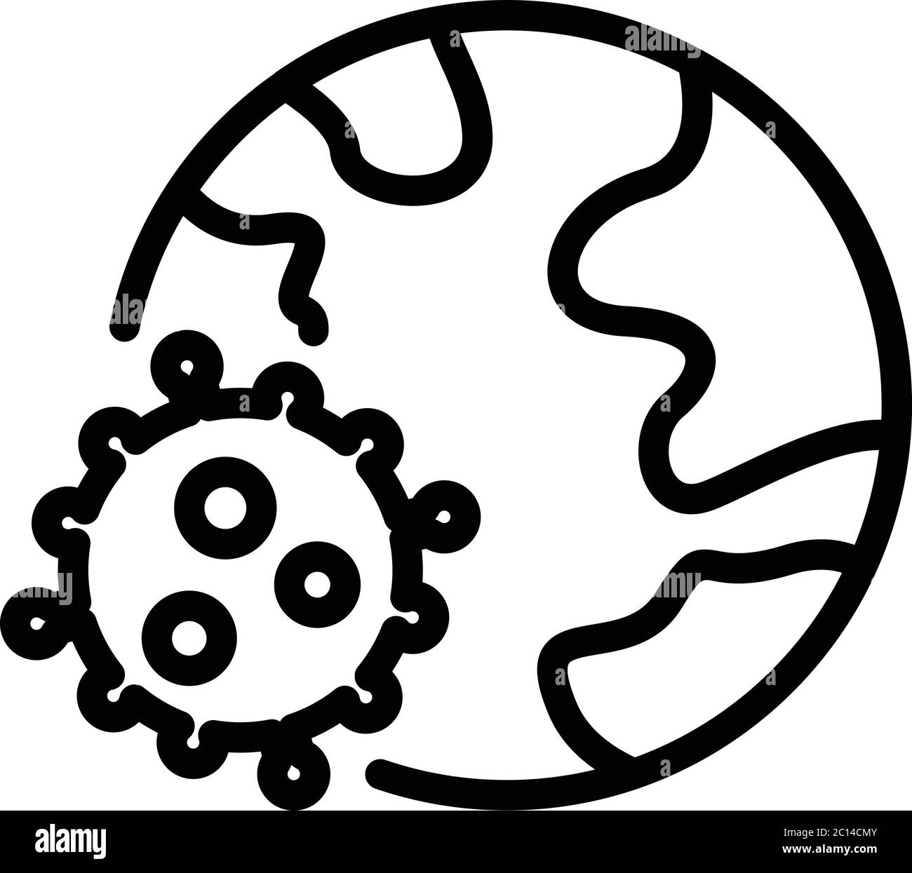 Pandemic world icon, outline style Stock Vector Image & Art - Alamy