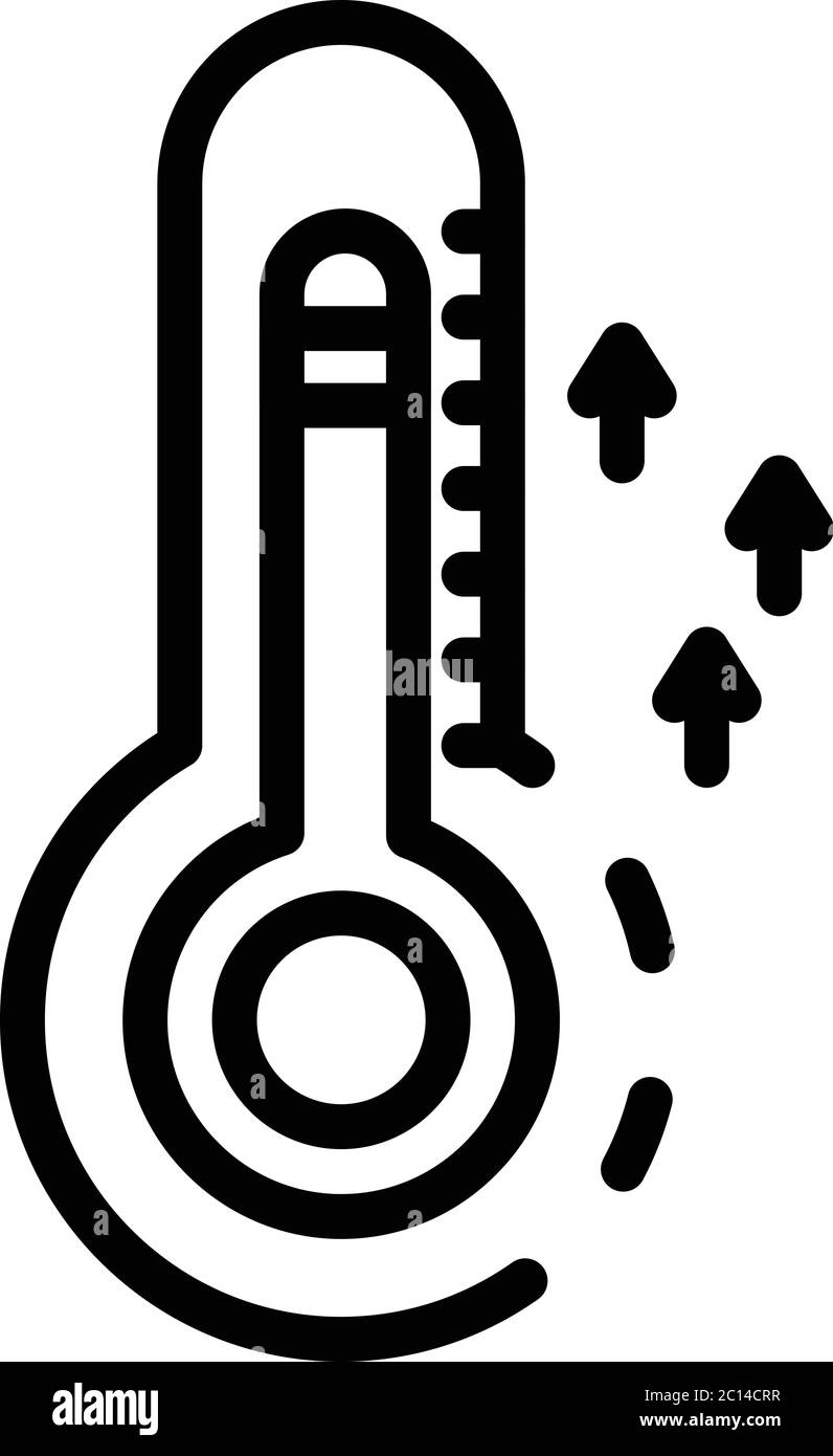 Lab temperature icon outline Black and White Stock Photos & Images - Alamy