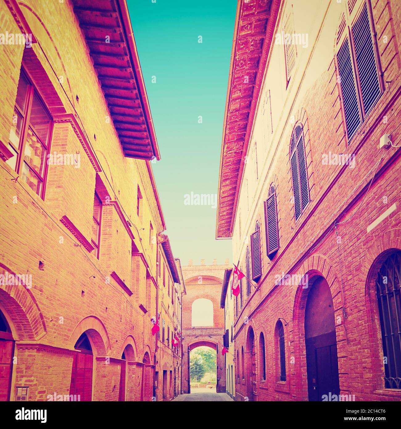 Siena brick pavement hi-res stock photography and images - Alamy