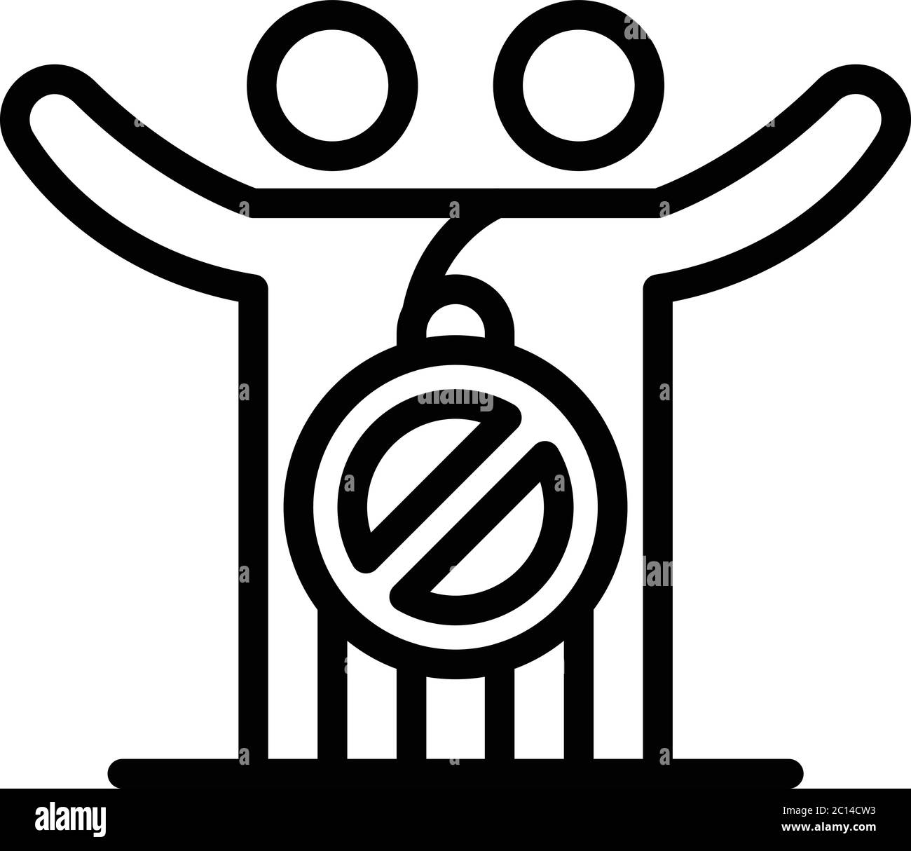 No hugs icon, outline style Stock Vector Image & Art - Alamy