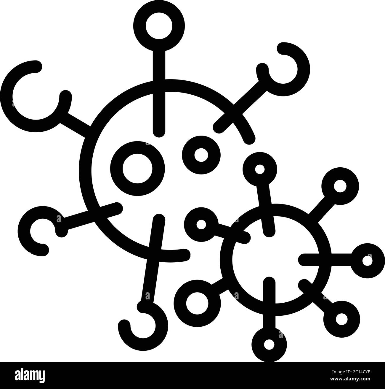 Black line stop virus bacteria Stock Vector Images - Alamy