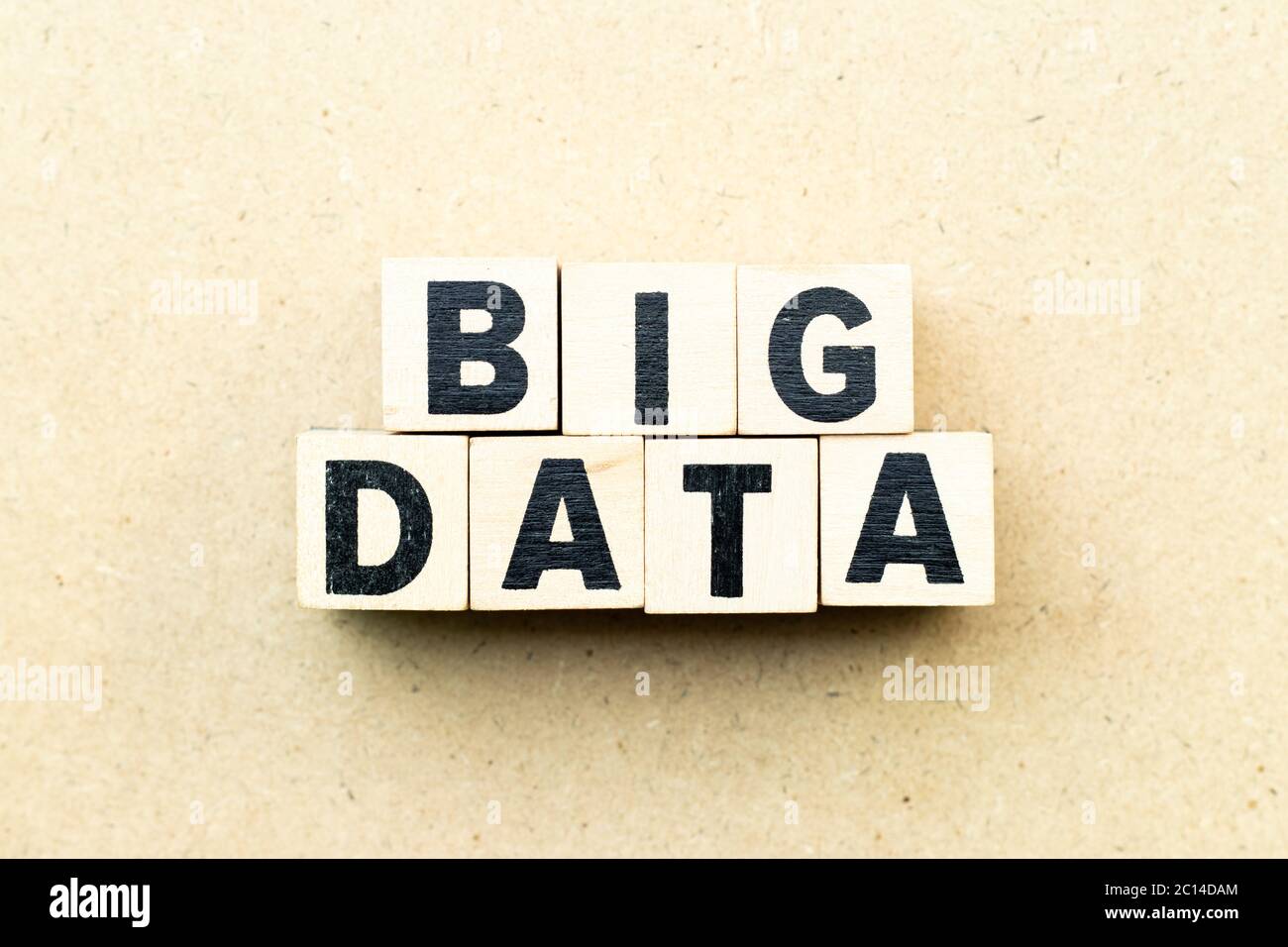 Letter block in word big data on wood background Stock Photo - Alamy