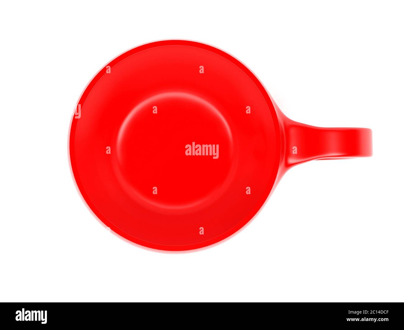 Red cup bottom. 3d rendering illustration isolated on white background ...