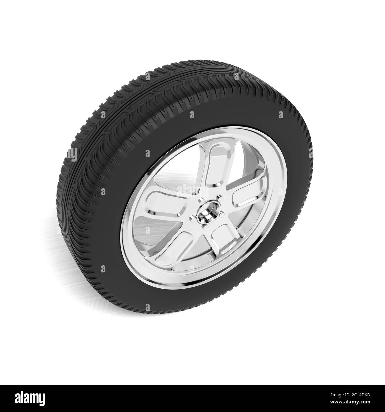 Car wheel. 3d rendering illustration isolated on white background Stock ...