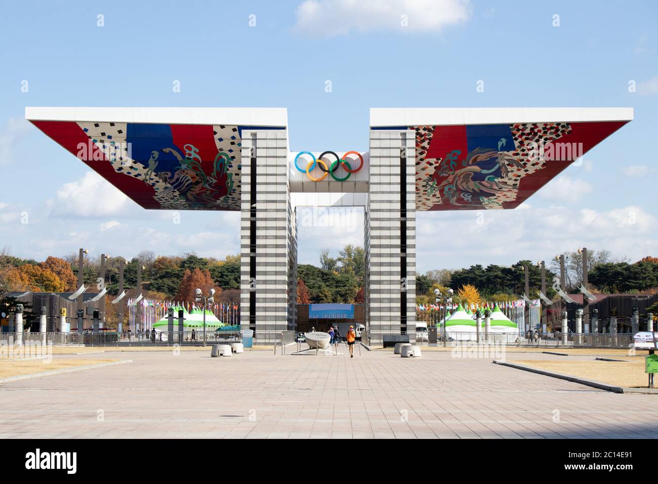 Seoul, South Korea, Nov 9, 2018 : World peace gate locate at Olympic ...