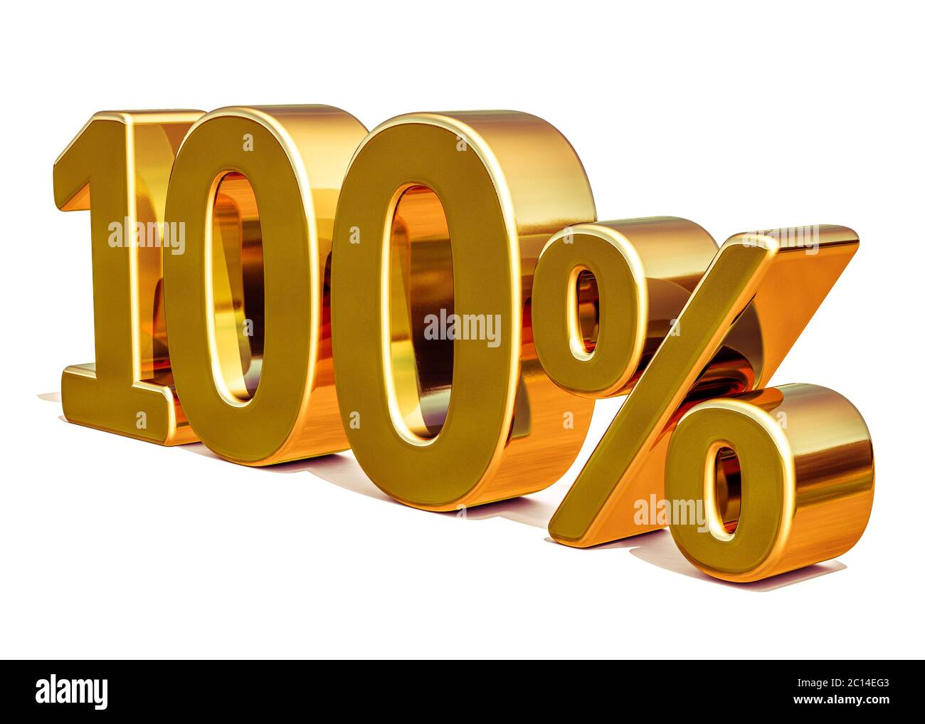 3d Gold 100 Hundred Percent Discount Sign Stock Photo - Alamy