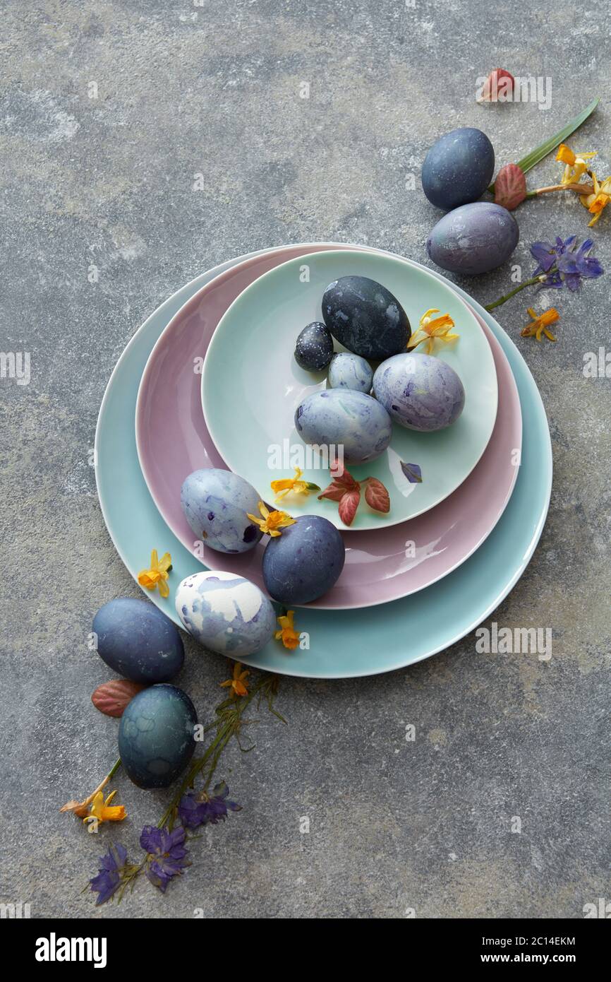 blue easter eggs Stock Photo - Alamy