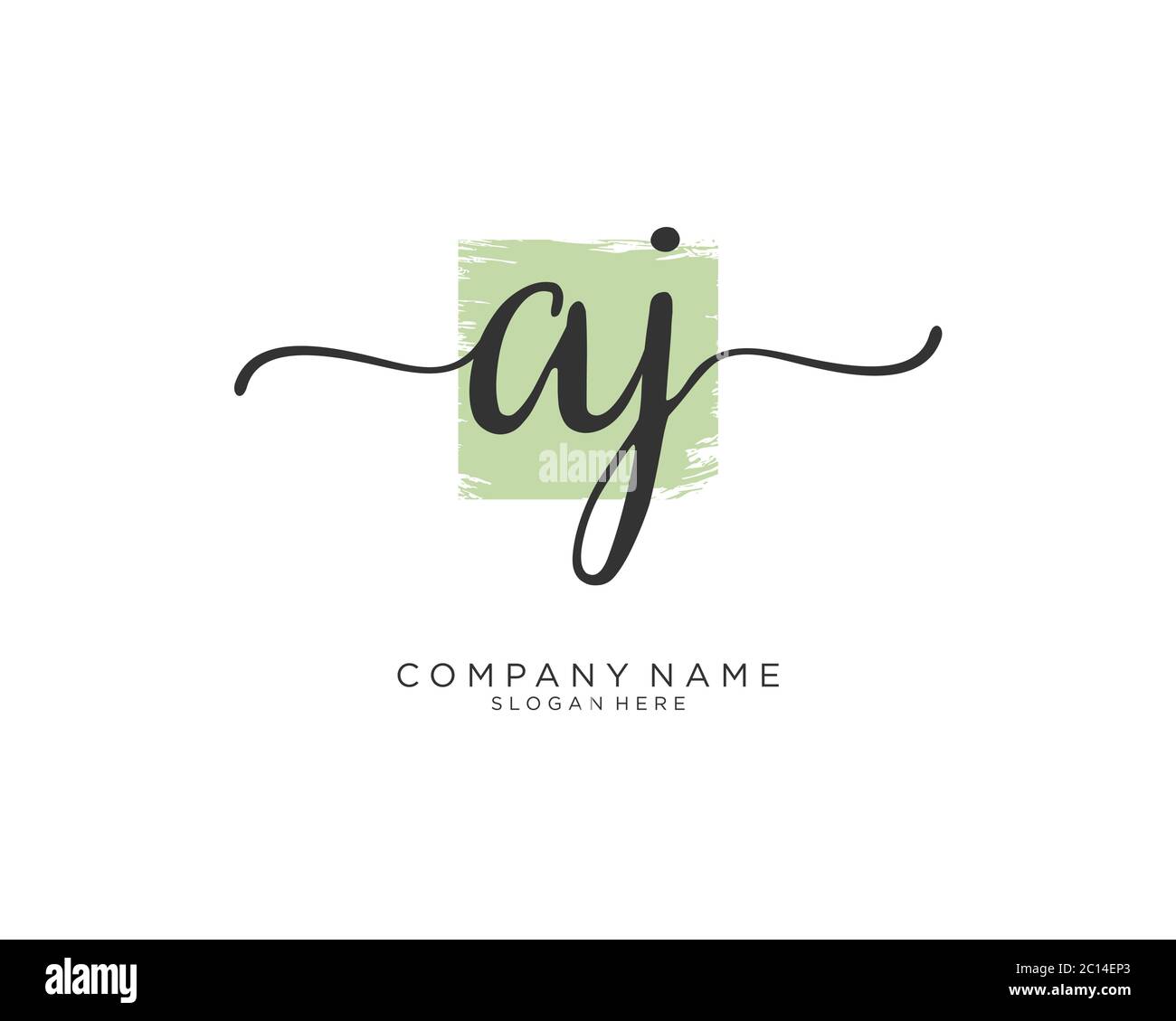 AJ Initial handwriting logo vector Stock Vector Image & Art - Alamy
