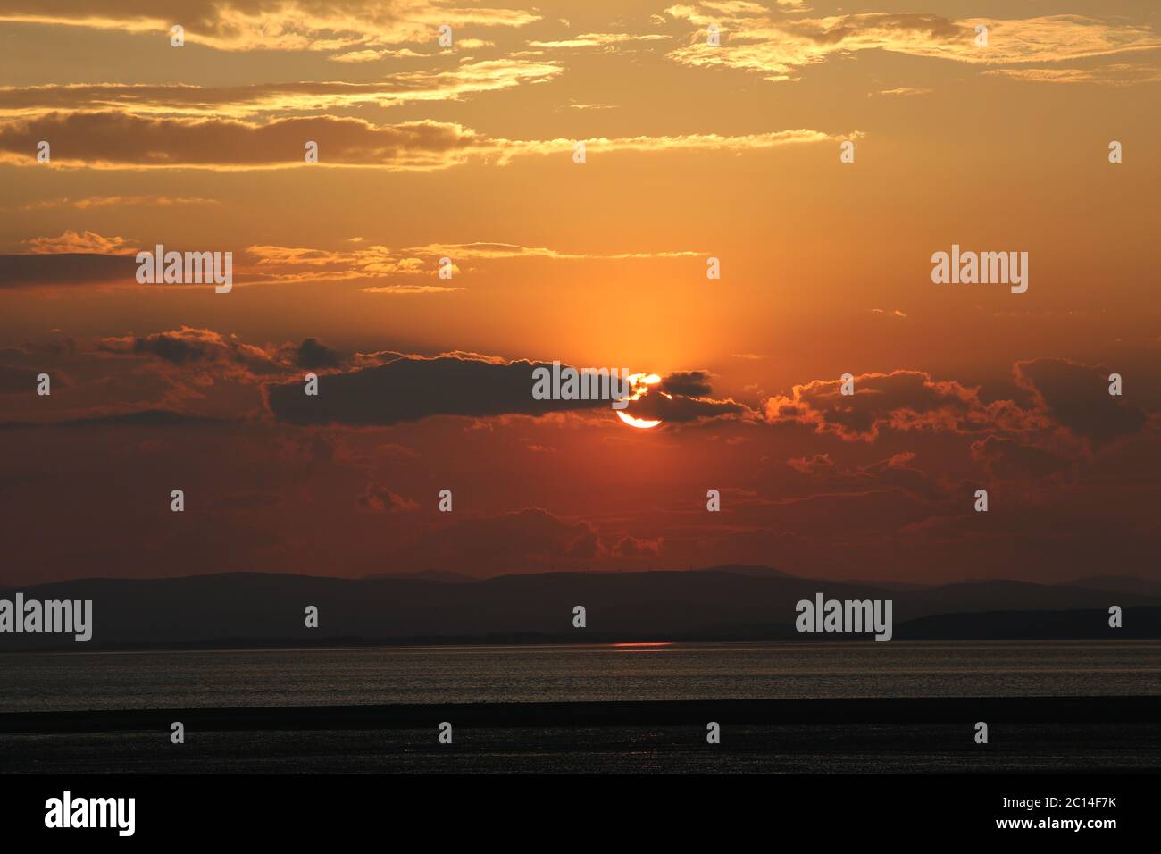 Morecambe Bay sunset Stock Photo - Alamy