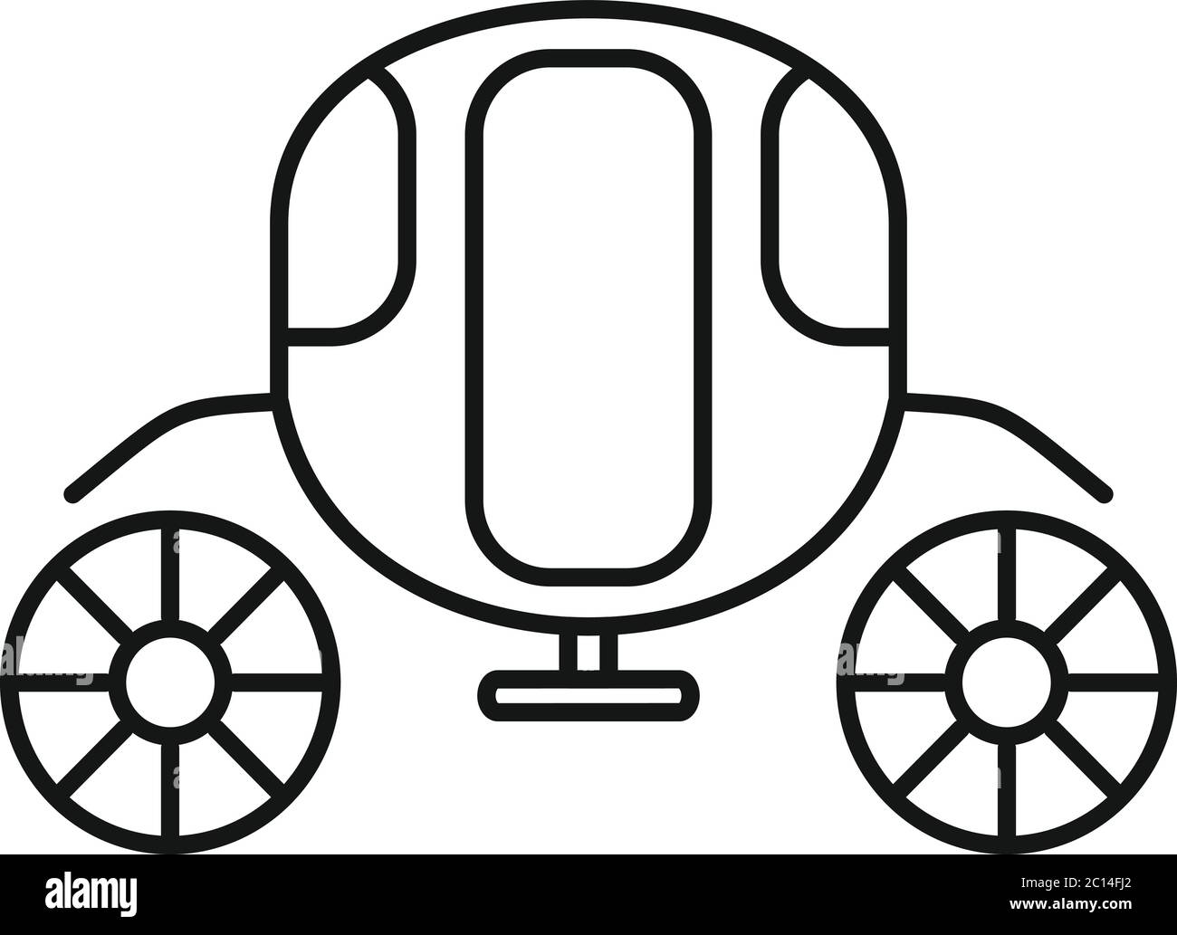 Wagon brougham icon. Outline wagon brougham vector icon for web design ...