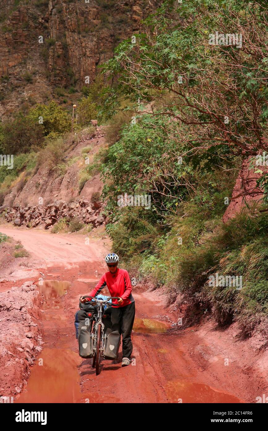 Cycle touring in China Stock Photo - Alamy