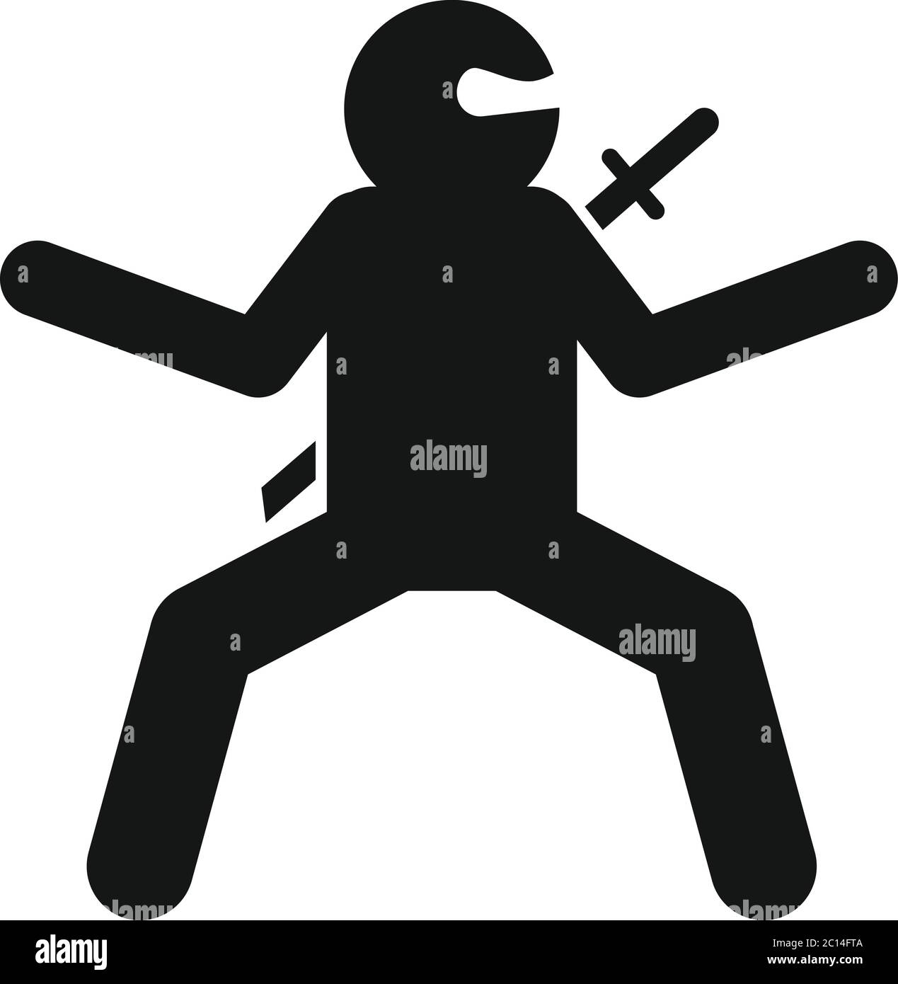 Ninja icon. Simple illustration of ninja vector icon for web design ...