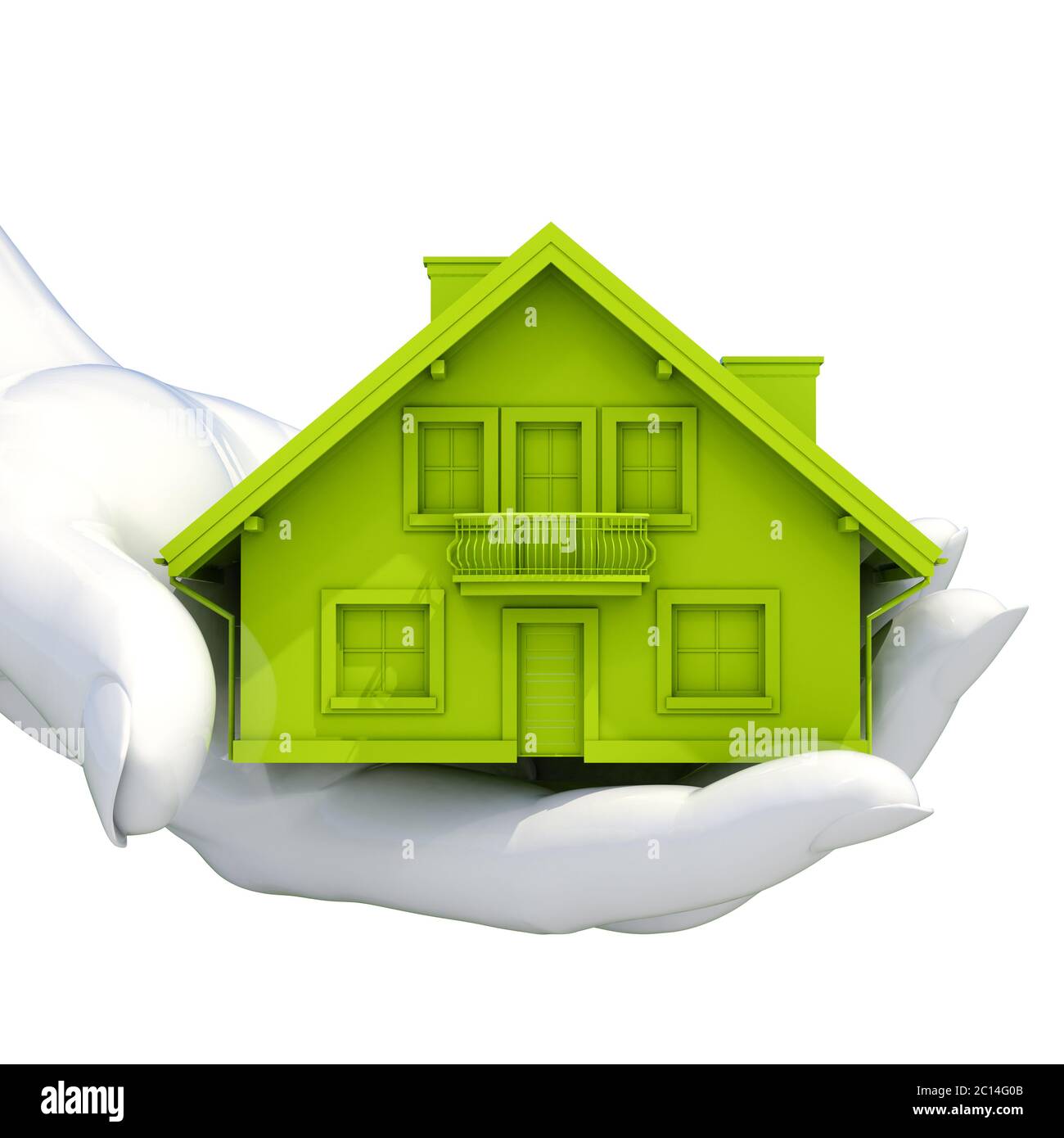 Man hands holding model Cut Out Stock Images & Pictures - Alamy