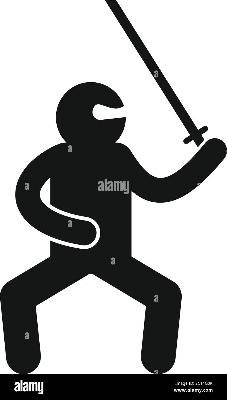Asian ninja icon. Simple illustration of asian ninja vector icon for ...