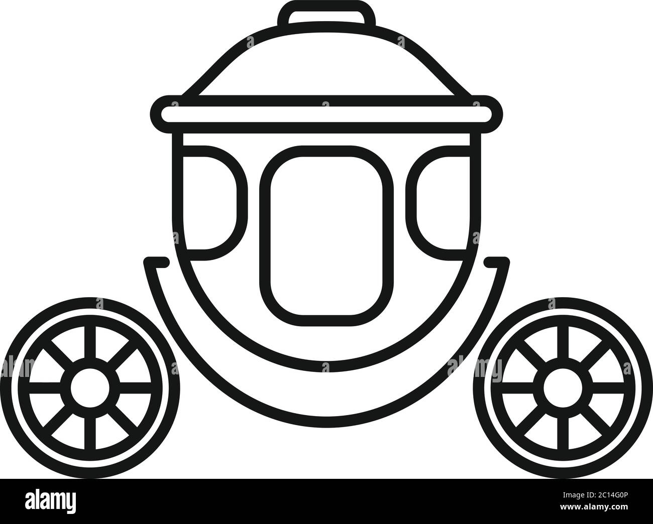Luxury brougham icon. Outline luxury brougham vector icon for web ...