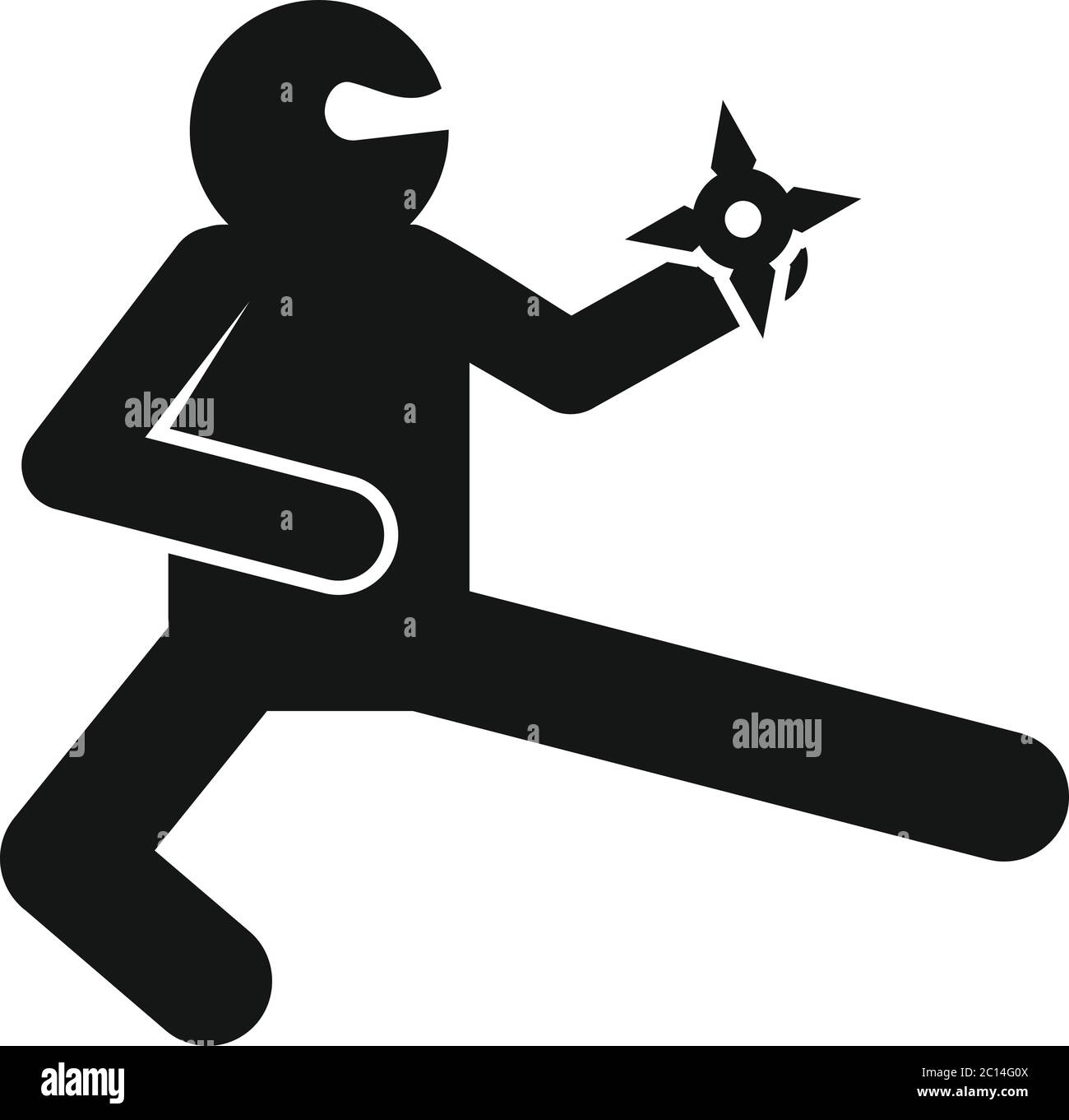 Ninja star icon. Simple illustration of ninja star vector icon for web ...