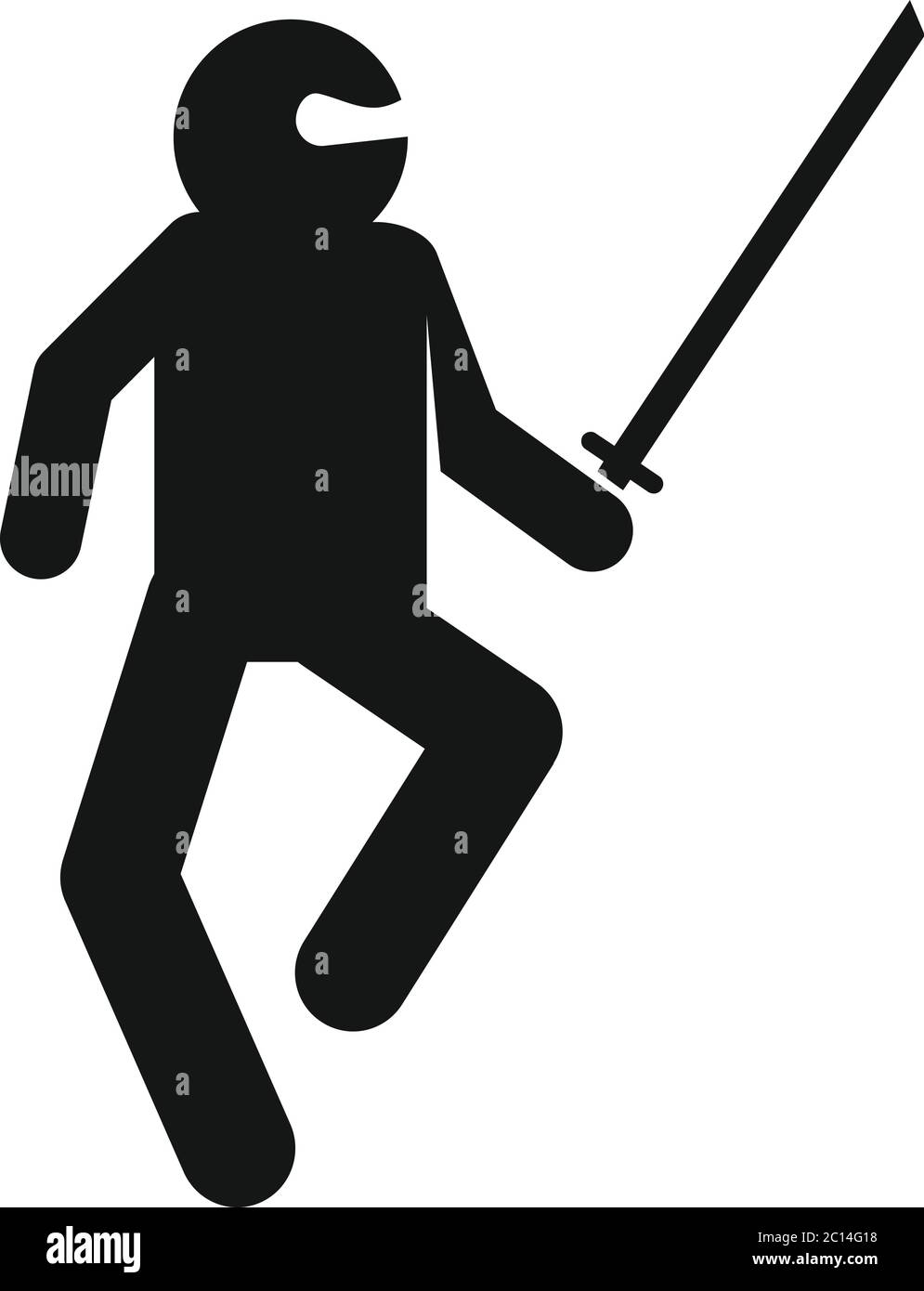 Ninja man icon. Simple illustration of ninja man vector icon for web ...