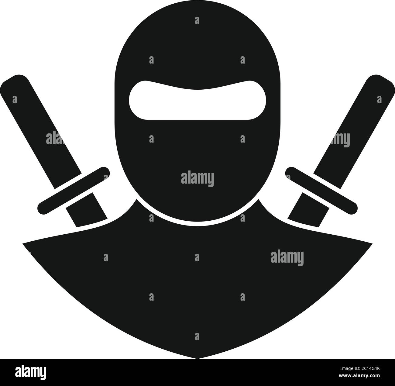 Karate ninja icon. Simple illustration of karate ninja vector icon for ...