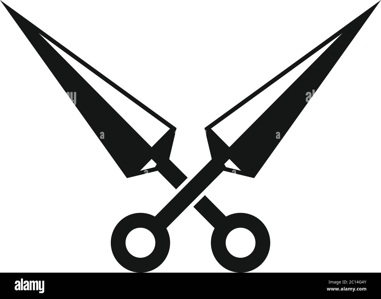 Ninja blades icon. Simple illustration of ninja blades vector icon for ...