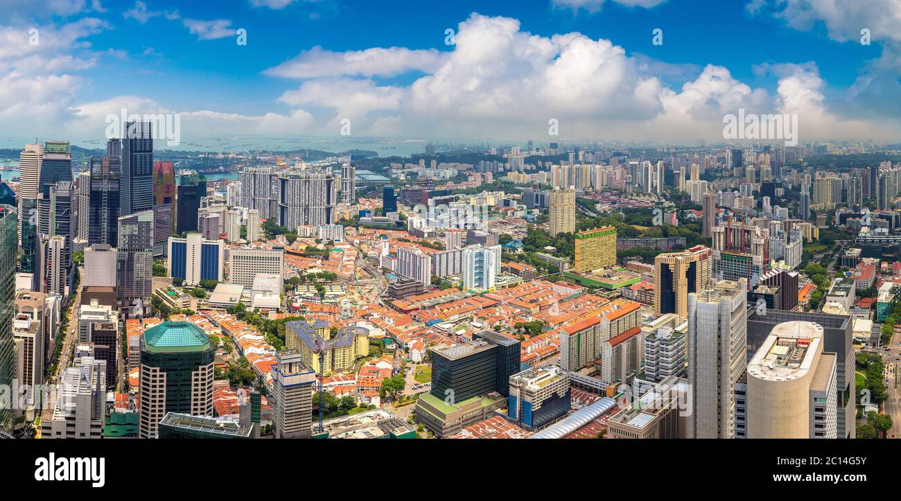 Panorama of Singapore in a summer day Stock Photo - Alamy