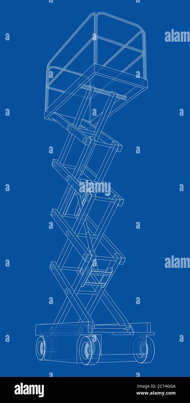 Scissor lift concept outline. Vector Stock Vector Image & Art - Alamy
