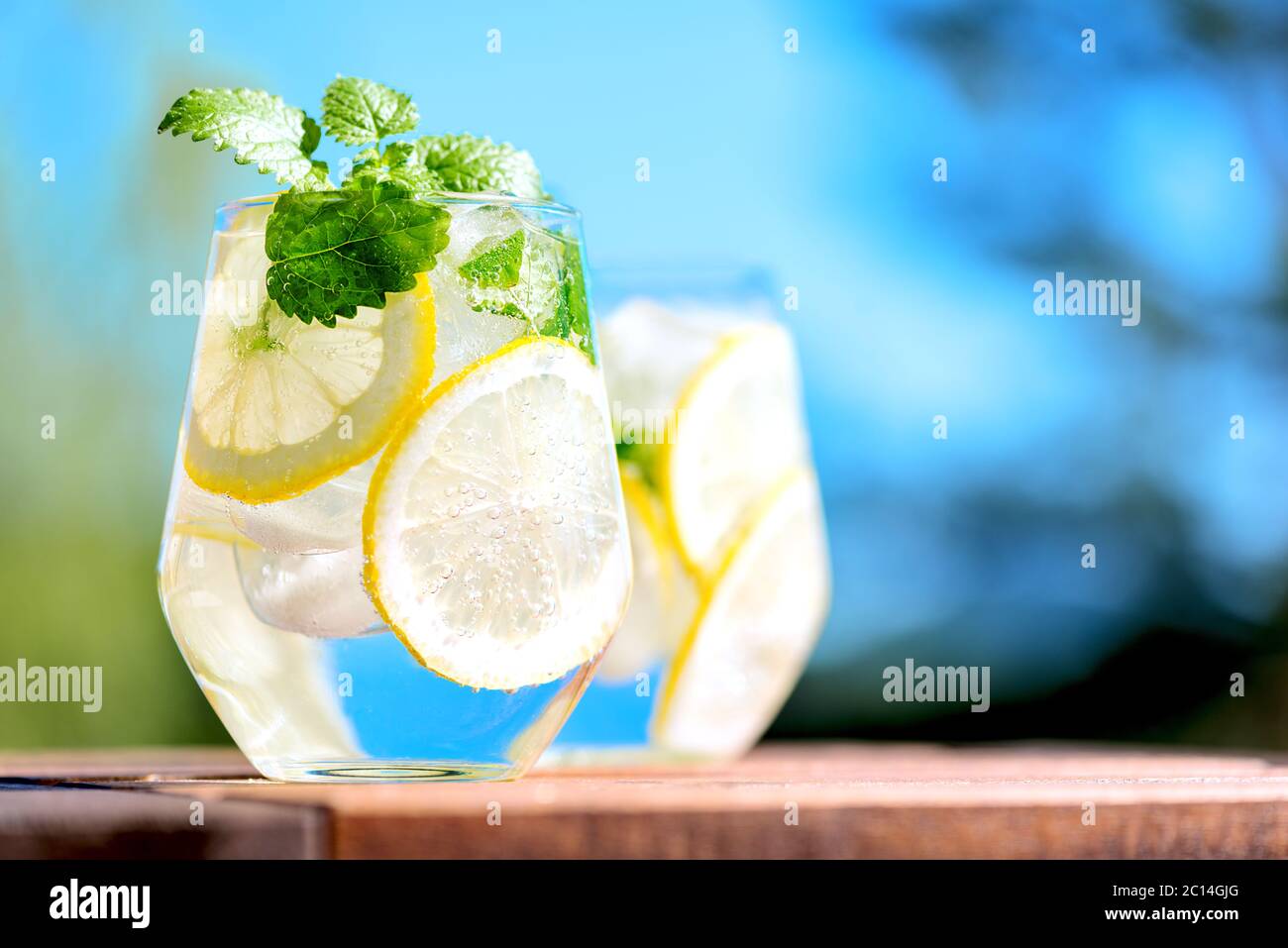 Lemonade in glass Stock Photo - Alamy
