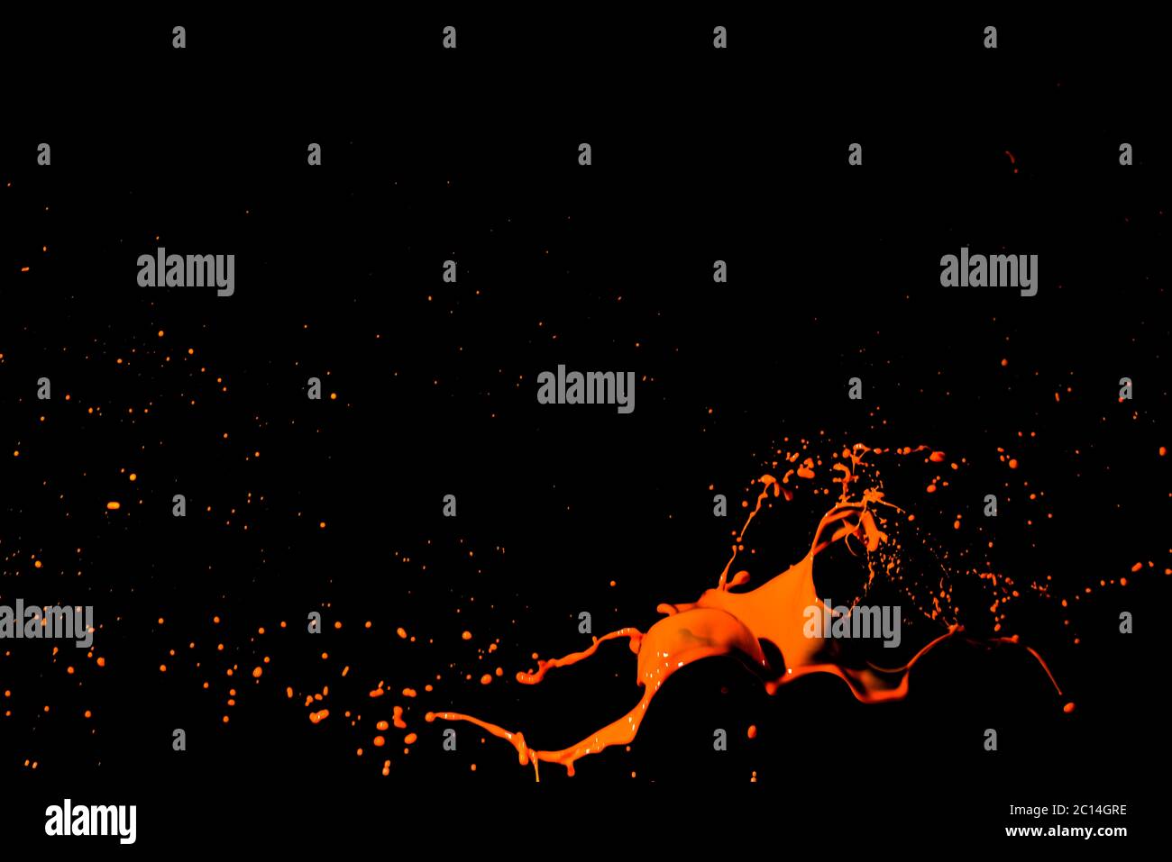 isolated orange water splash on background Stock Photo - Alamy