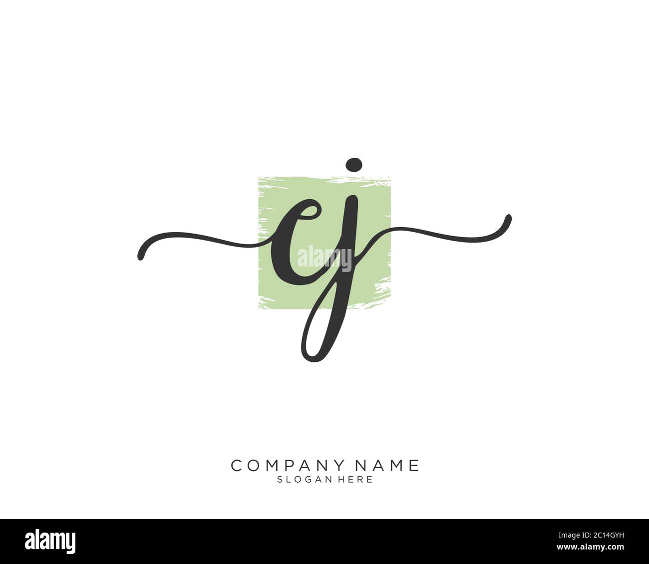 Cj initials logo hi-res stock photography and images - Alamy