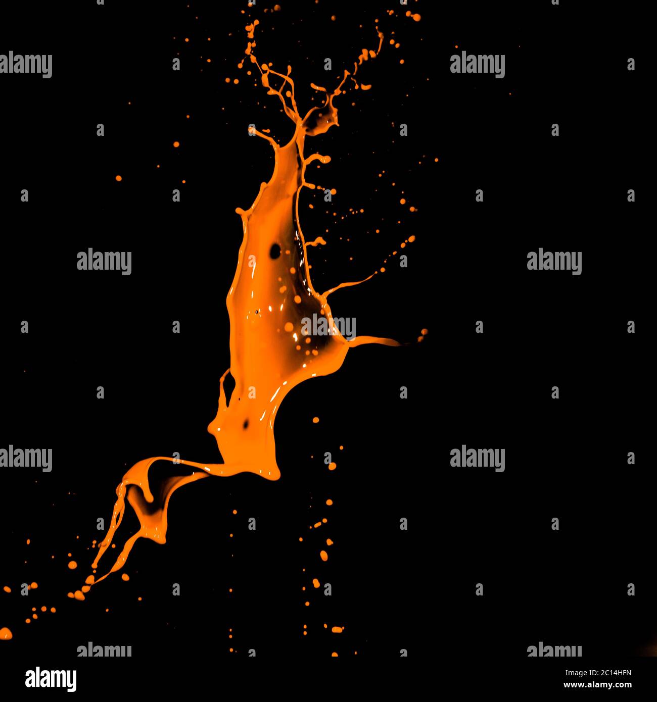 isolated orange water splash on background Stock Photo - Alamy