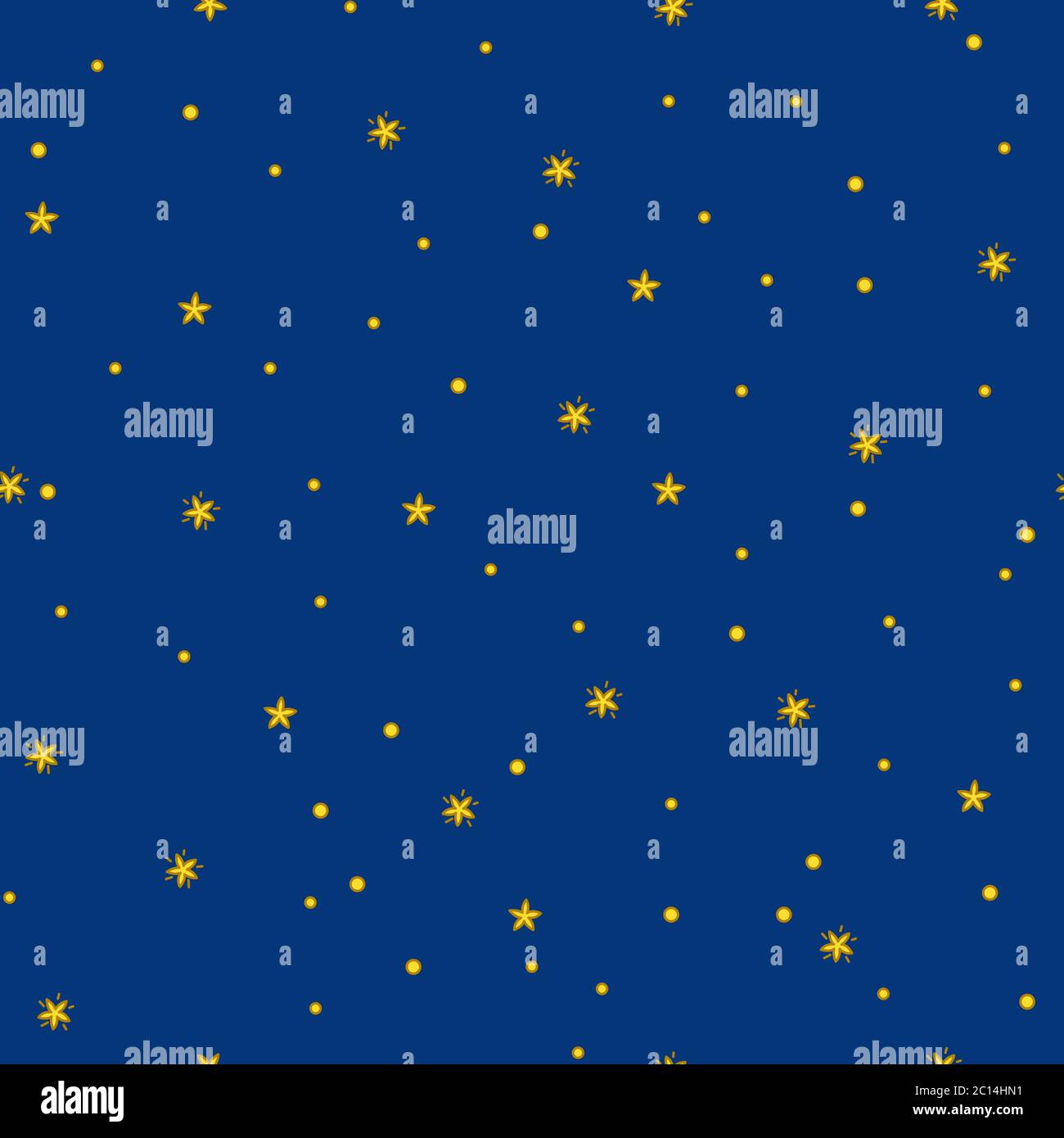 Starry night seamless pattern. Colorful repetitive design for prints on ...