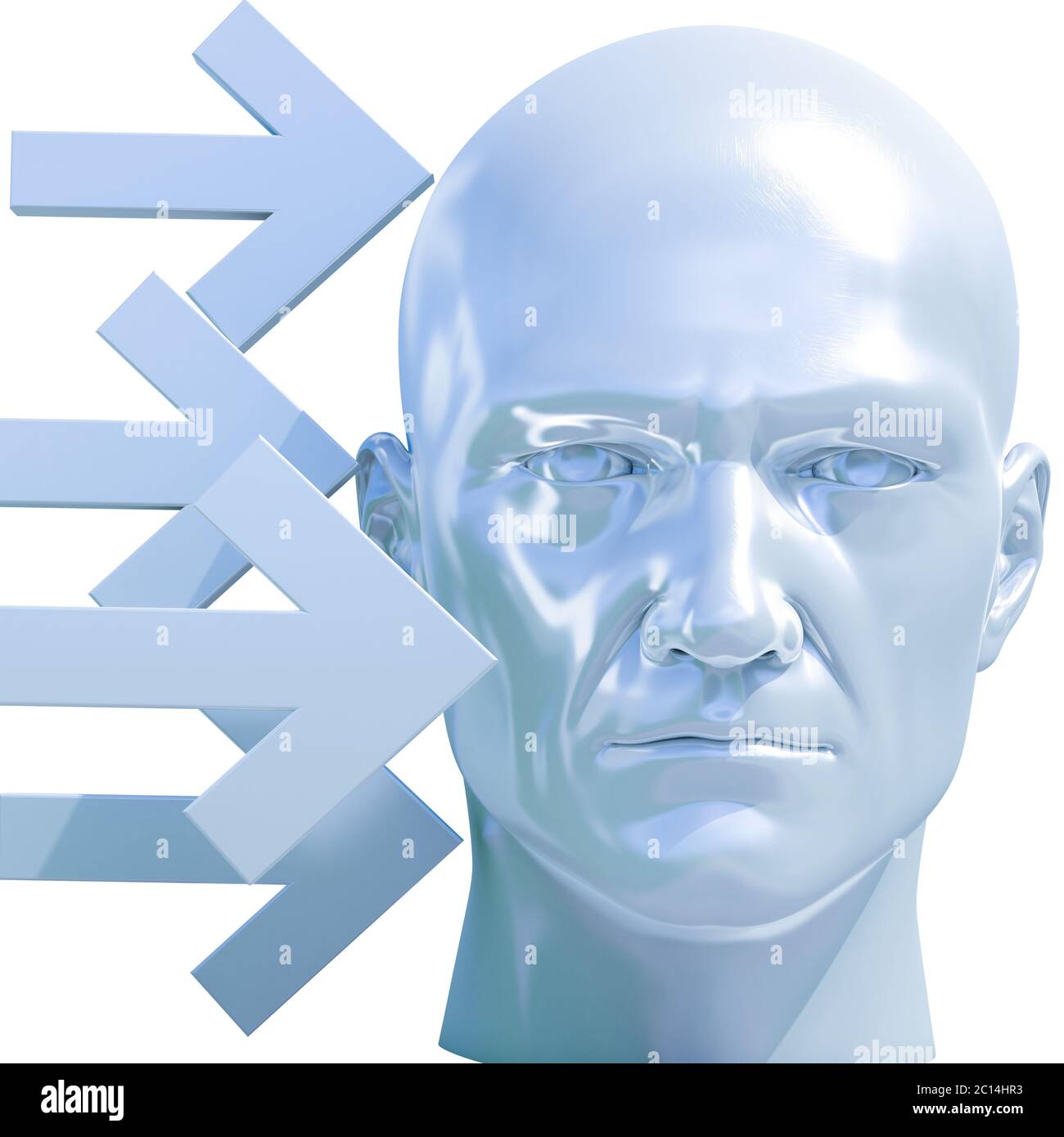 3d Portrait of Worried Stressed Overwhelmed Man Stock Photo - Alamy