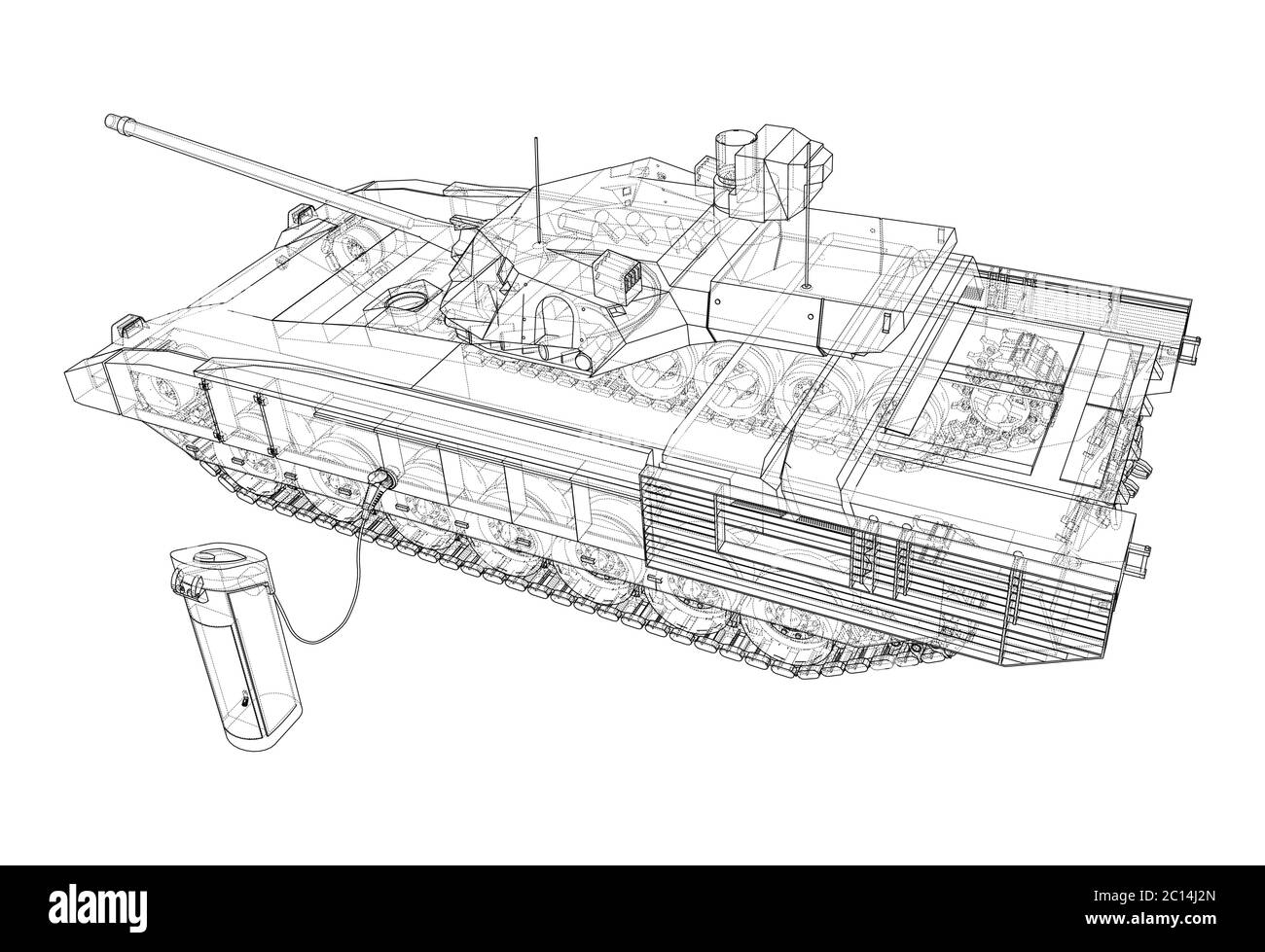 Electric Tank Charging Station Sketch. Vector Stock Vector Image & Art ...